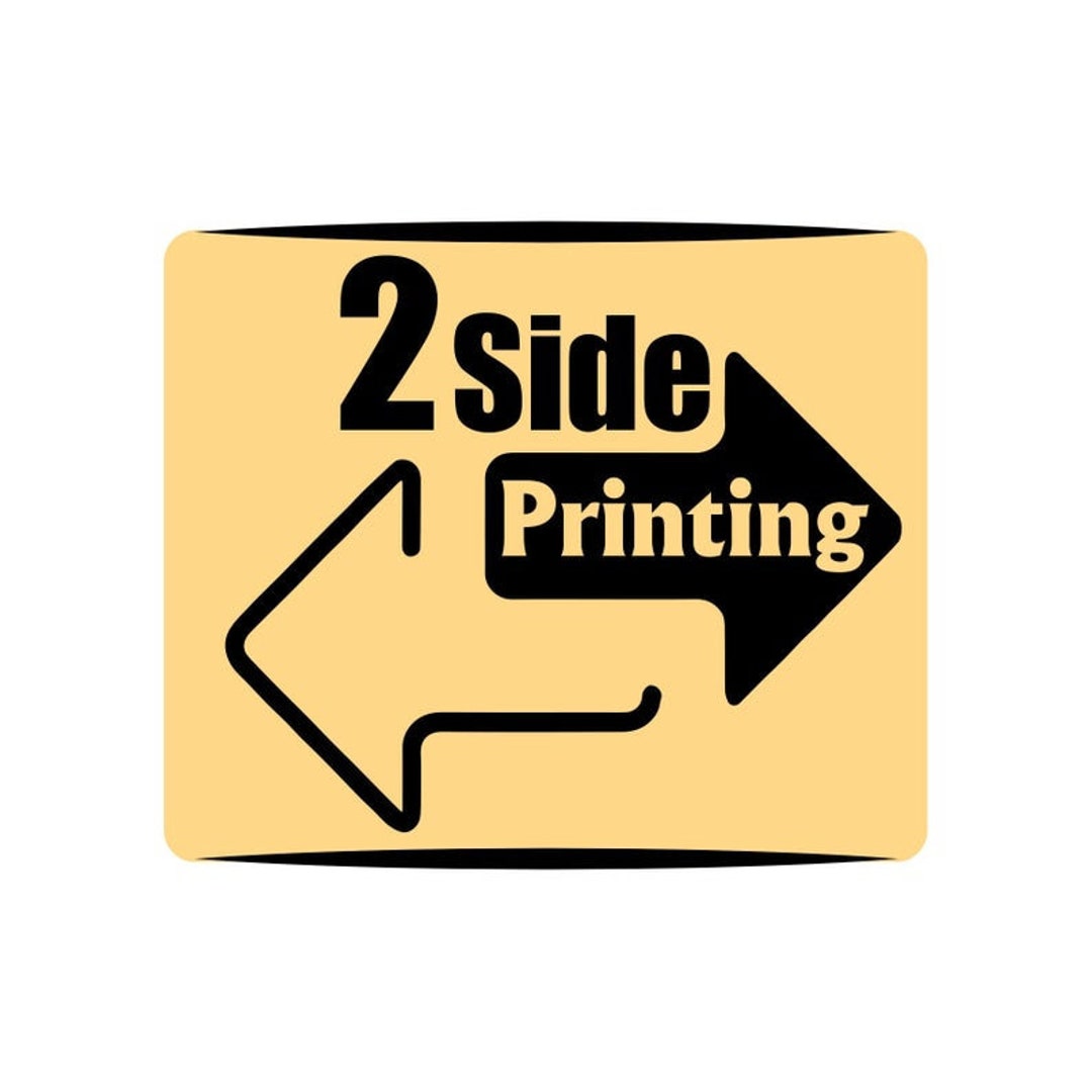 Two Side Printing, Back Side Printing, Upgrade Package - Etsy