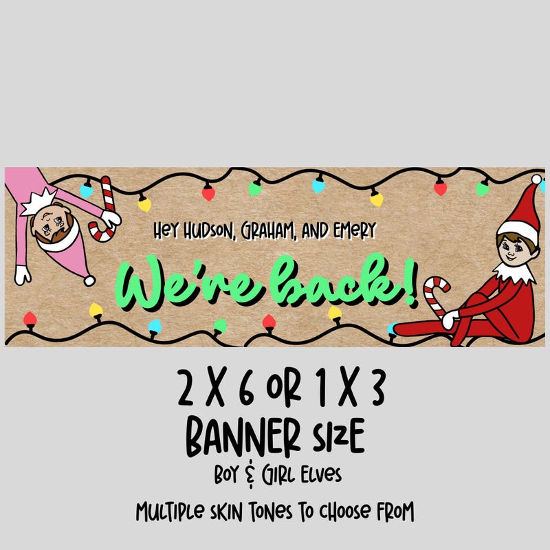 Christmas Elf Banner - Etsy