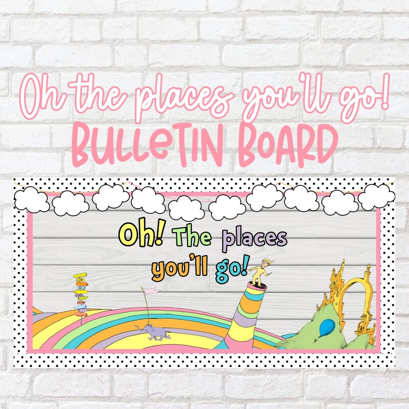 Oh, the Places You'll Go Bulletin Board - Etsy