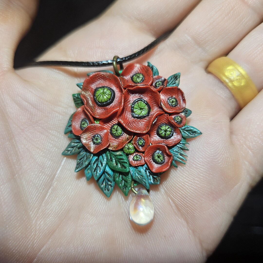 Poppies Pendant - Etsy