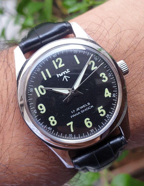 Vintage Hmt Jawan Numerals Military Manual Winding 17 Jewels - Etsy