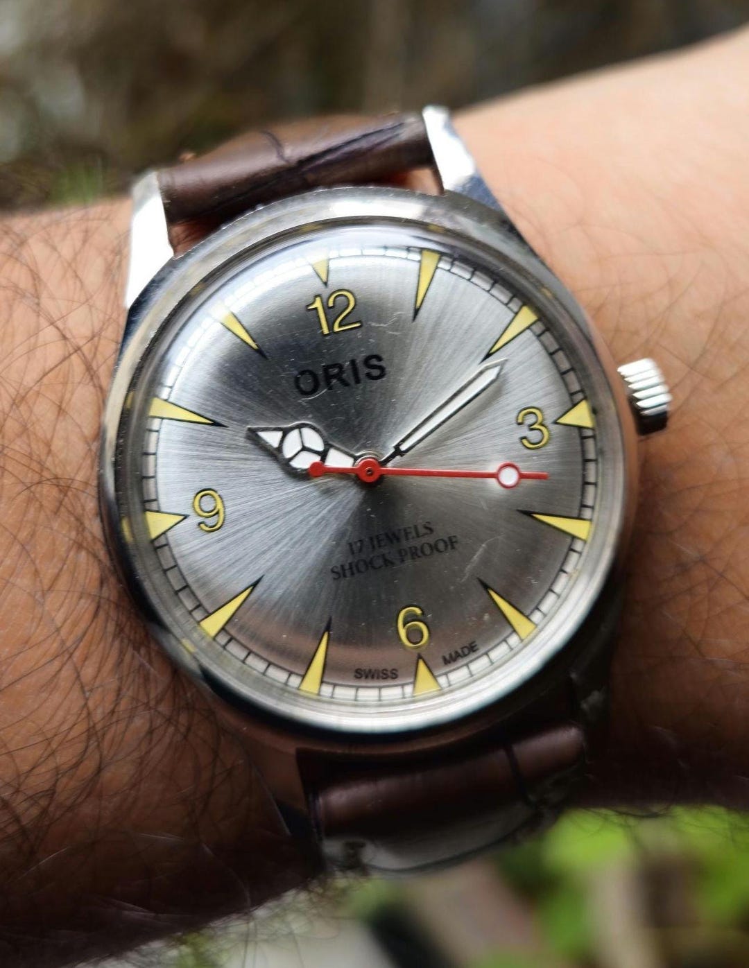 Vintage Oris Silver Dial ST96 Hand Winding 17 Jewels Swiss Made Men's ...