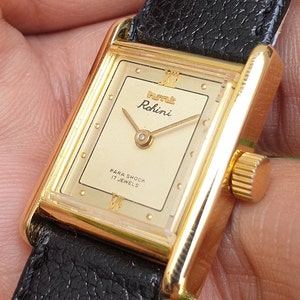 HMT Rohini Tank Golden Dial Two Hands Hand Winding 17 Jewels Women's ...