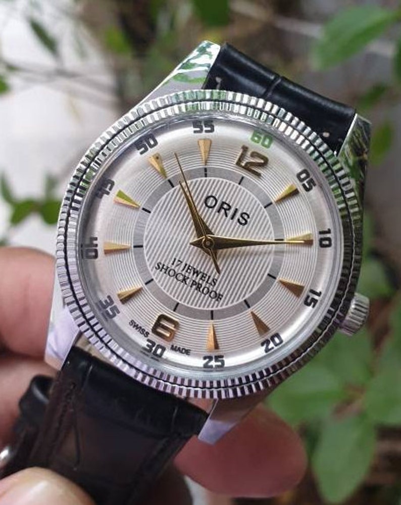 Rare Vintage ORIS Silver Dial Hand-winding Watch: FHF Movement - Etsy
