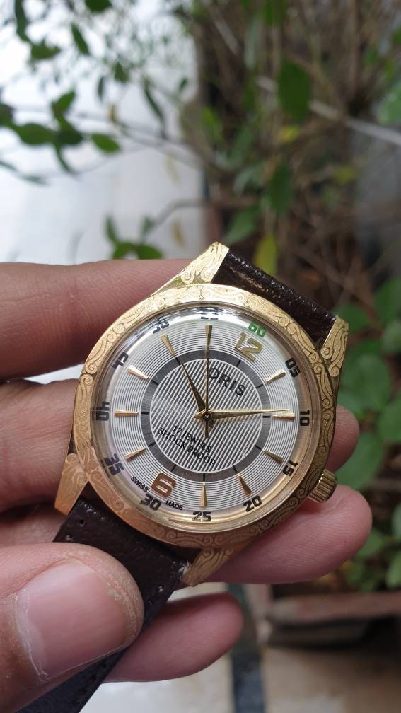 Rare Vintage Oris White Dial Hand Winding Wrist Watch - Etsy