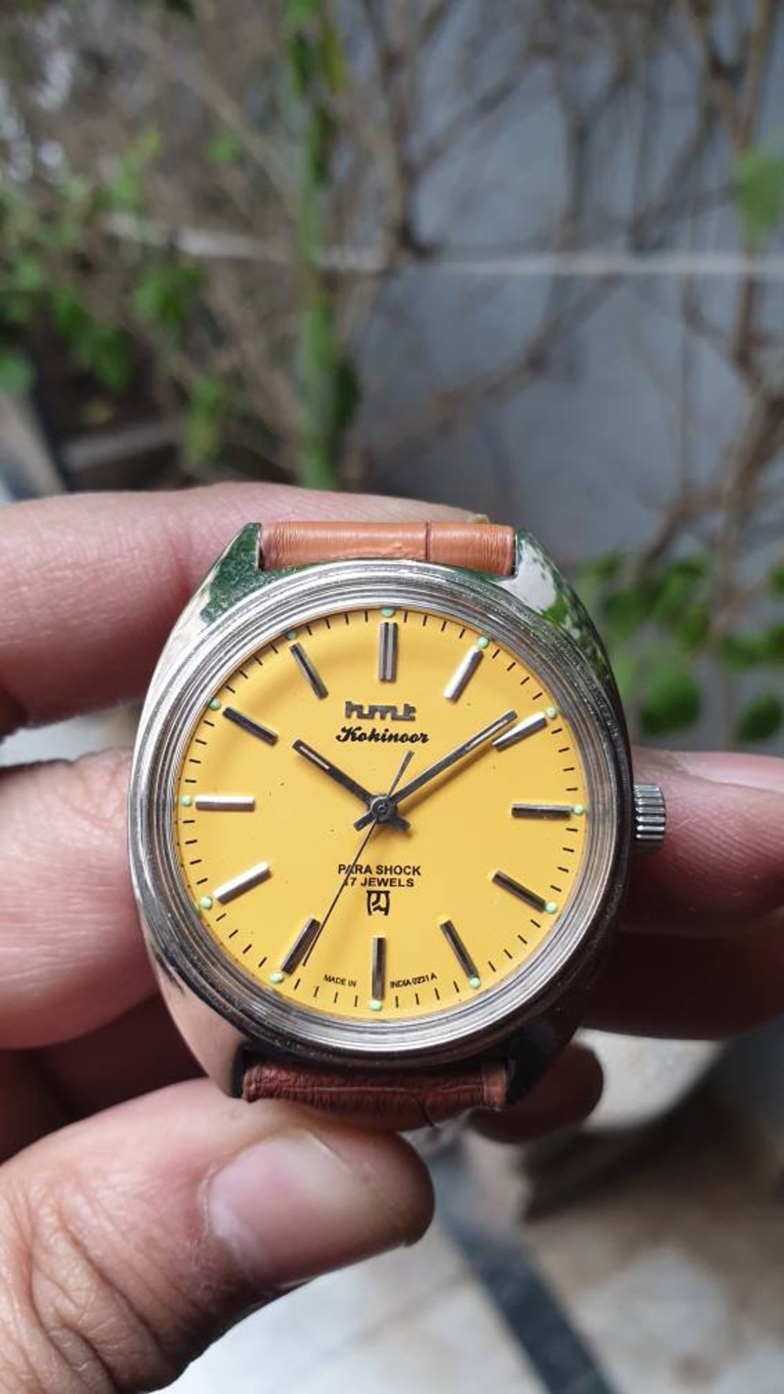 Vintage HMT Kohinoor Yellow Dial Hand Winding 17 Jewels Wrist Watch - Etsy