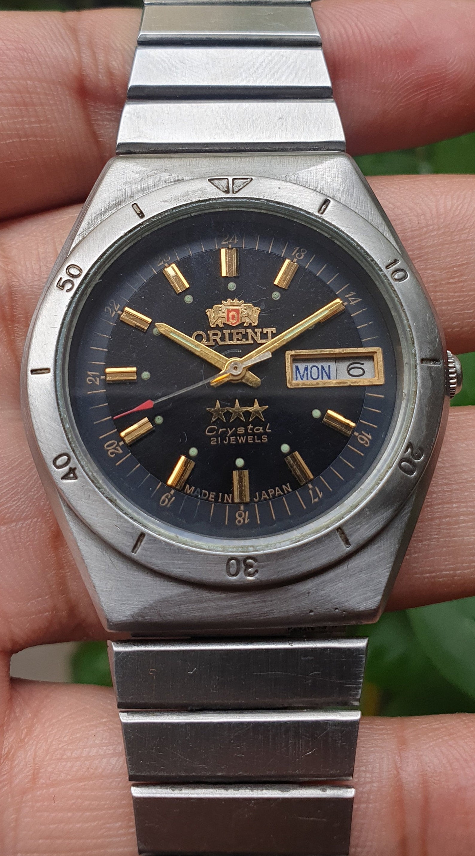 Vintage Orient Crystal 3 Star Fixed Bezel Automatic Japan Made - Etsy