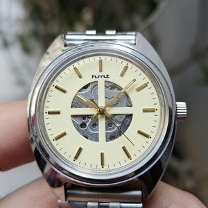 Rare Vintage HMT Skeleton Dial Hand Winding 17 Jewels Wrist Watch.hmt ...