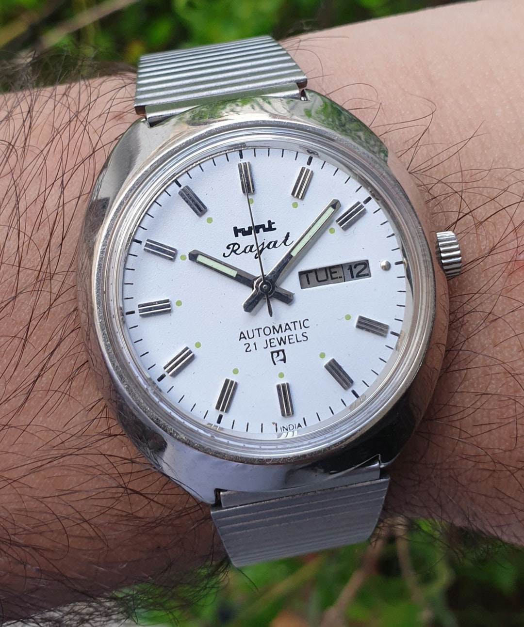 Vintage HMT Rajat Automatic White Dial 21 Jewels Mens Wrist Watch - Etsy