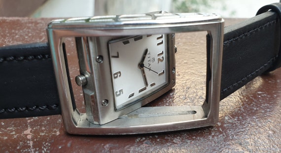 Vintage Geniune Titan Reverso Double White & Silver F… - Gem