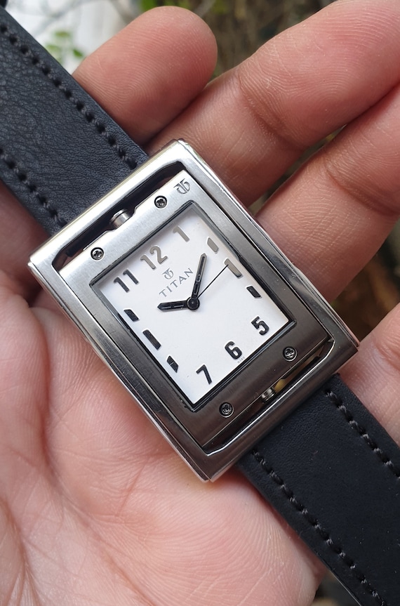 Vintage Geniune Titan Reverso Double White & Silver F… - Gem