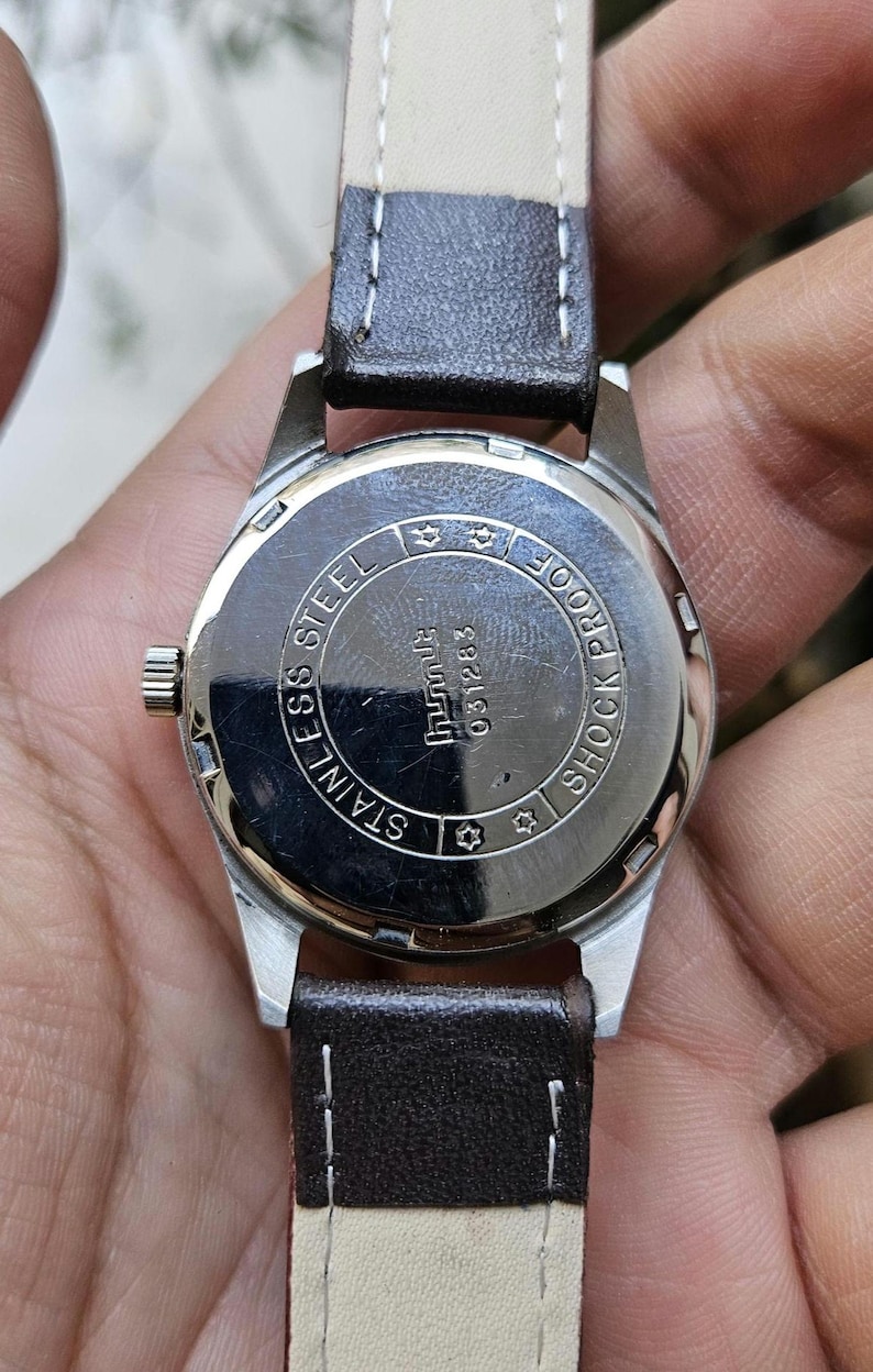 Vintage Rare Hmt Black Janata Manual Winding 17 Jewels Wrist Watch for ...