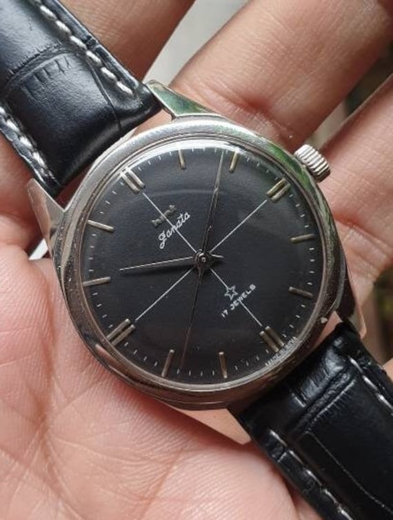 Rare HMT Janata Star Hand Winding 17 Jewels Mens Wris… - Gem