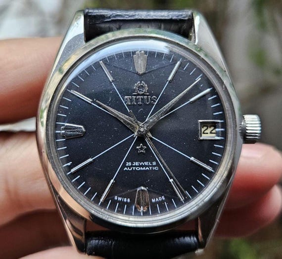 Rare Vintage Titus Titomatic 30 Jewels Swiss made Aut… - Gem