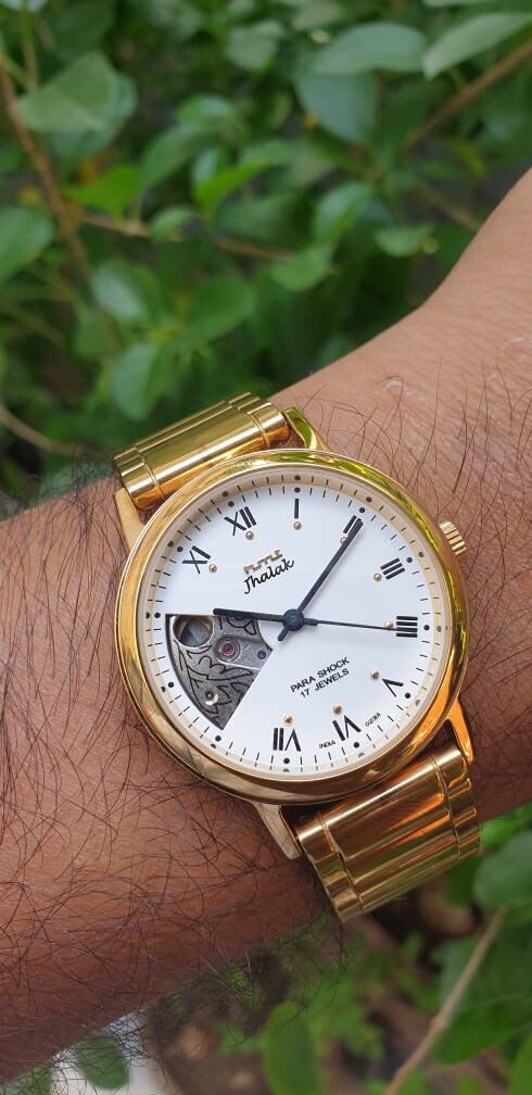 HMT Jhalak Semi Skeleton Dial Beautiful Roman Numerals Hand - Etsy