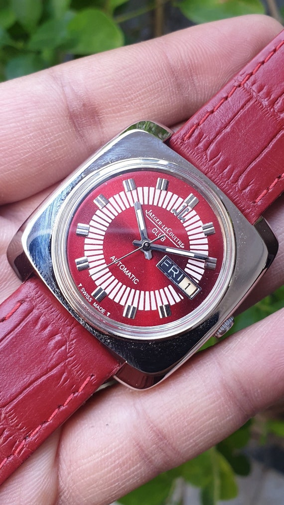 Vintage Jaeger Lecoultre Club Red Dial Automatic Swis… Gem