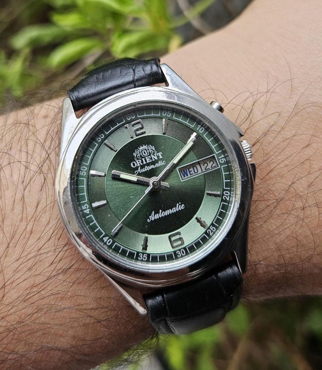 Vintage Orient Green Dial Automatic 21 Jewels Japan Made Men's Wrist ...