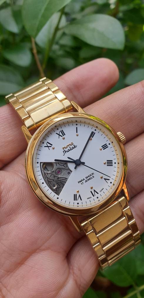 HMT Jhalak Semi Skeleton Dial Beautiful Roman Numerals Hand - Etsy