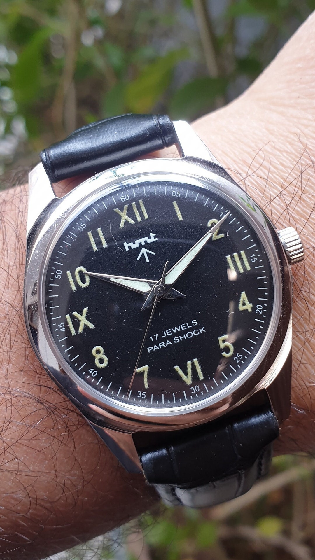Vintage Hmt Jawan Numerals Military Manual Winding 17 Jewels Wrist ...