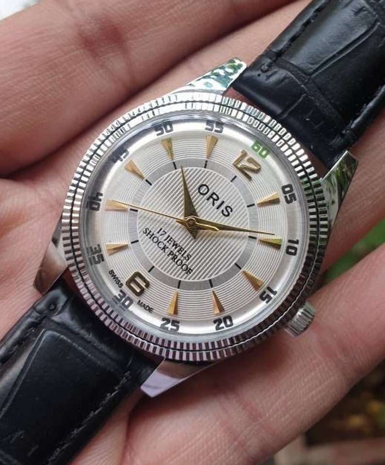 Rare Vintage ORIS Silver Dial Hand Winding Wrist Watch - Etsy