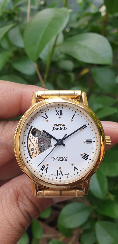 HMT Jhalak Semi Skeleton Dial Beautiful Roman Numerals Hand - Etsy UK