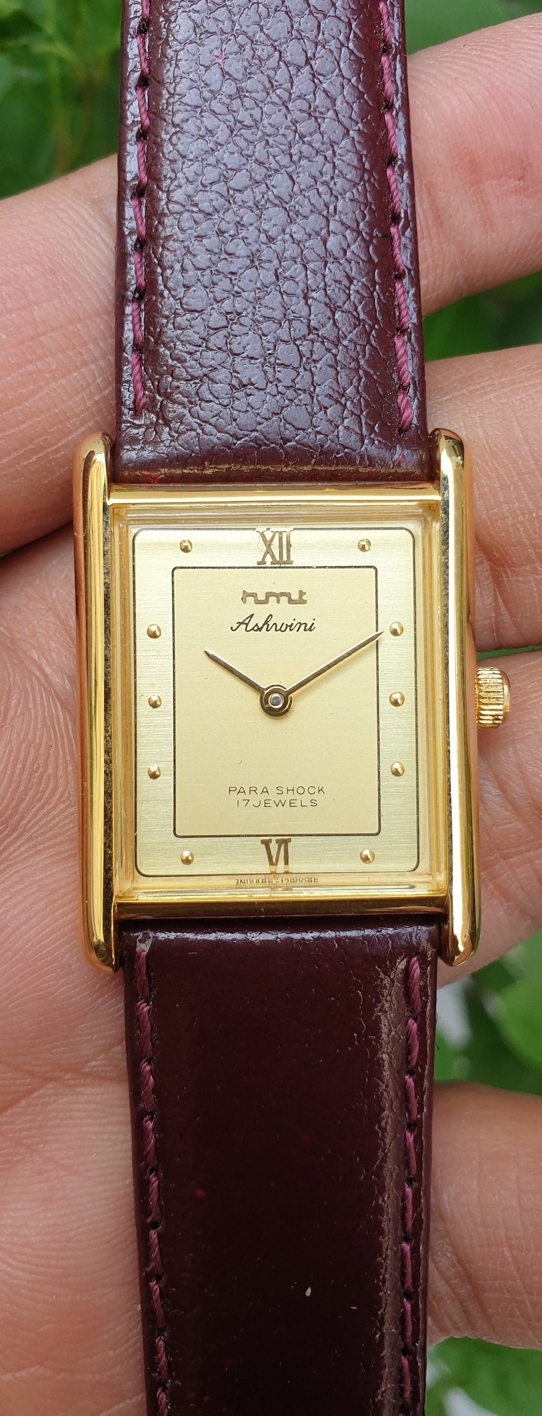 HMT Ashwini Tank Golden Dial Gold Plated Hand Winding 17 - Etsy
