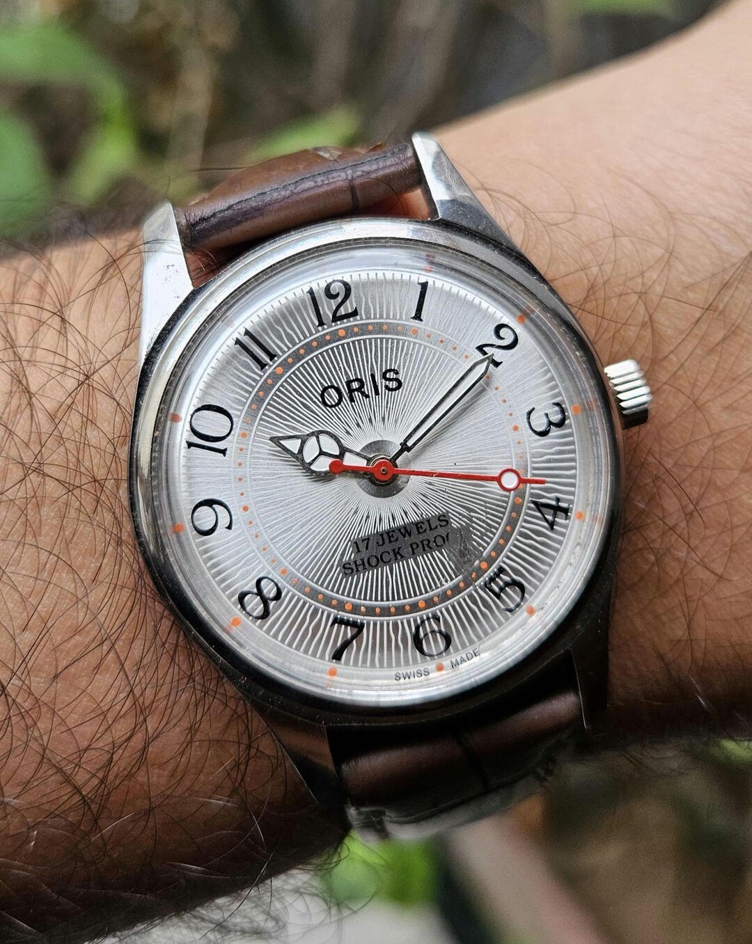 Rare Vintage Oris ST96 Silver Dial Hand Winding Swissmade Wrist Watch ...