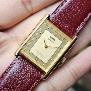 HMT Ashwini Tank Golden Dial Gold Plated Hand Winding 17 Jewels Mens ...