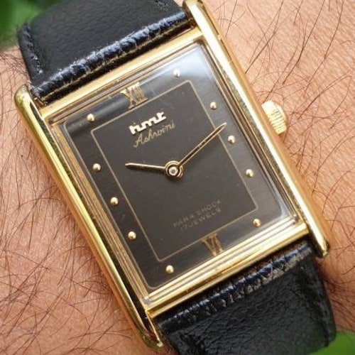 HMT Ashwini Tank Golden Dial Gold Plated Hand Winding 17 - Etsy