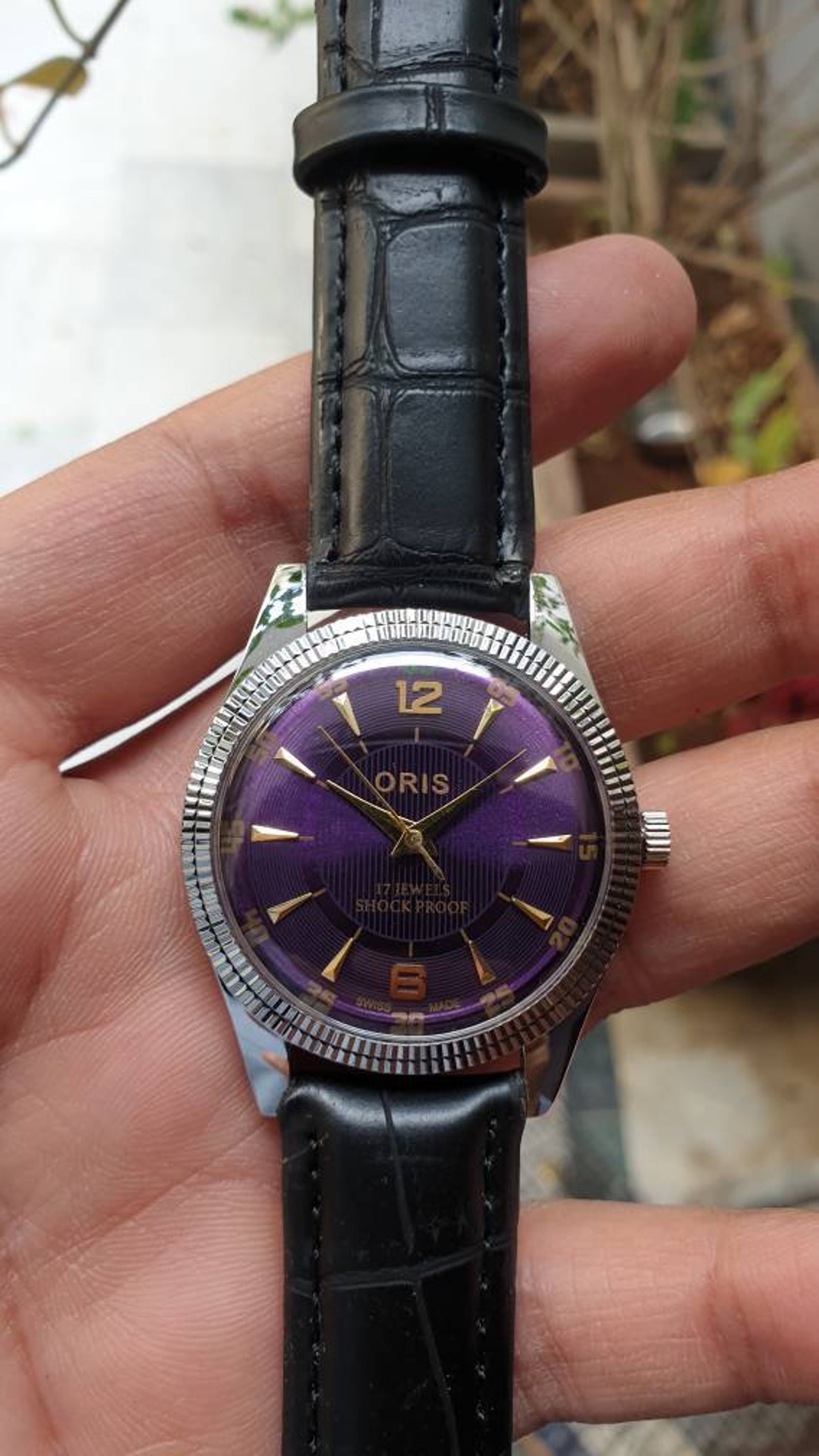 Rare Vintage Oris White Dial Hand Winding Wrist Watch - Etsy