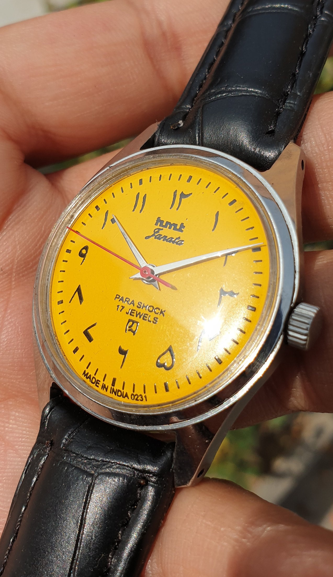 Vintage Hmt Janata Arabic Numerals Manual Winding 17 Jewels Wrist Watch ...