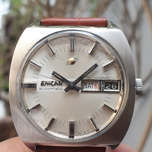 Vintage Enicar Automatic Silver Dial 17 Jewels Swiss Made Wrist Watch ...