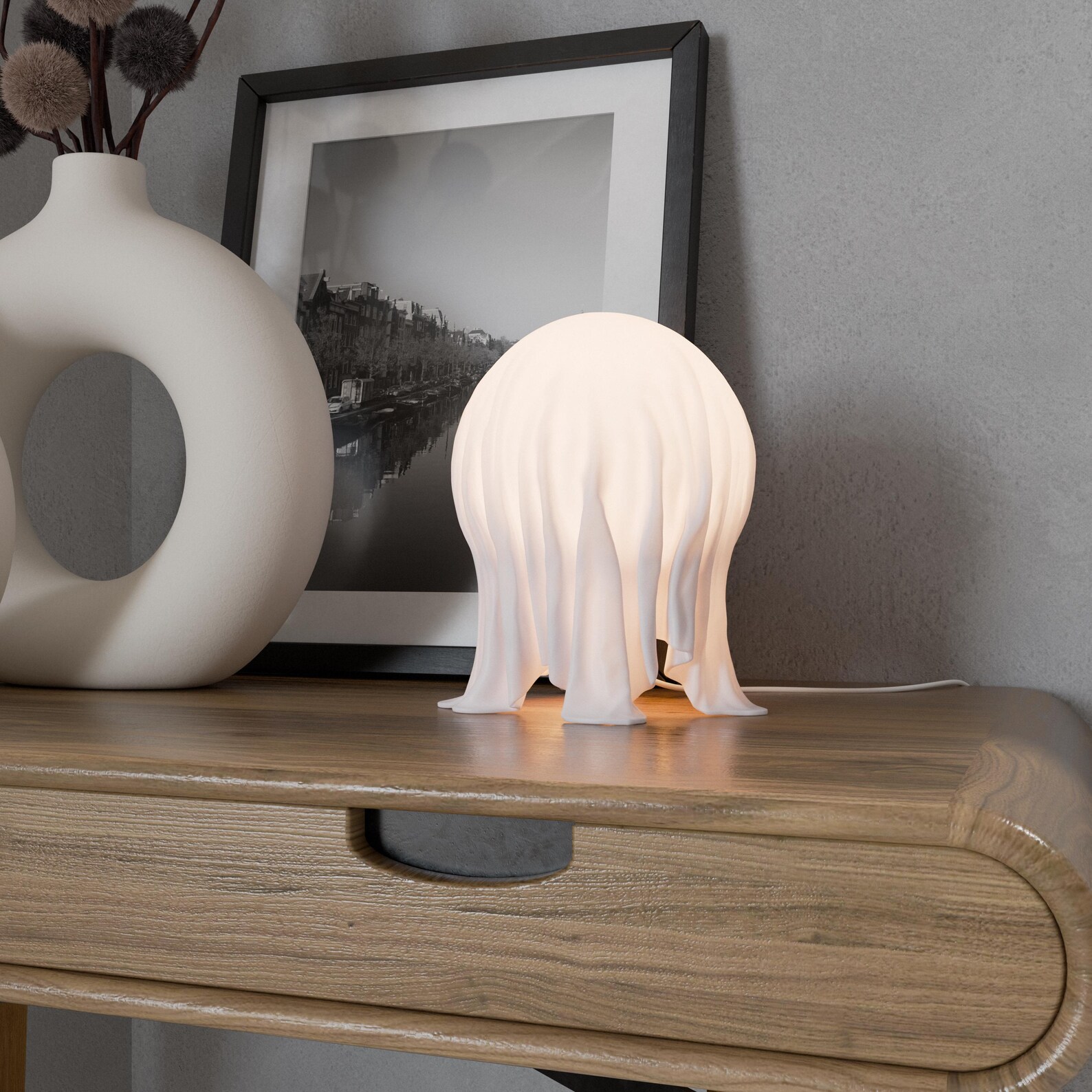 Enchanting Hidden Moon Lamp - Cozy Glow for Your Nightstand - Etsy