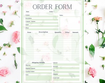 Floral Order Form - Etsy