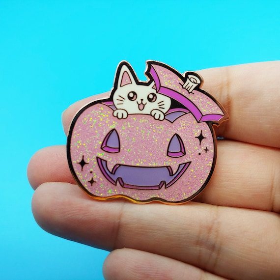 The Pawpkin Enamel Pin Set Pink Kawaii Variant / Rose Gold | Etsy