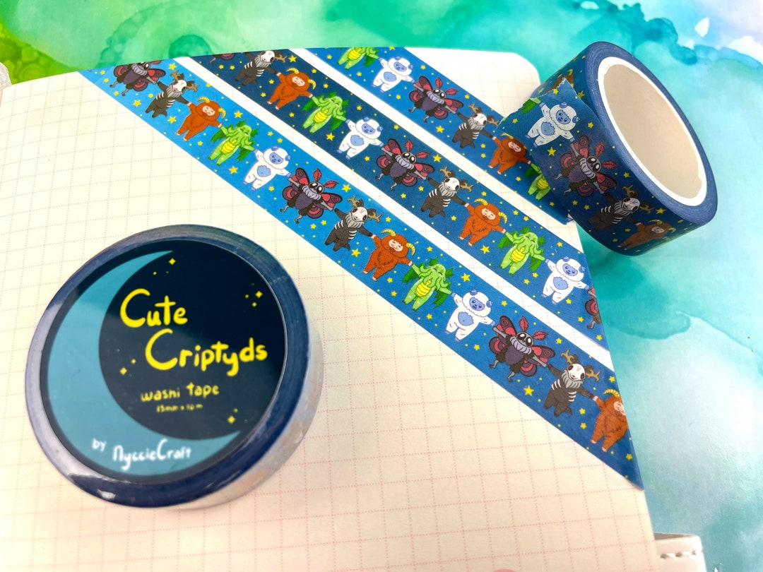Cute Cryptids Creatures Little Monsters Washi Tape for Journal and ...