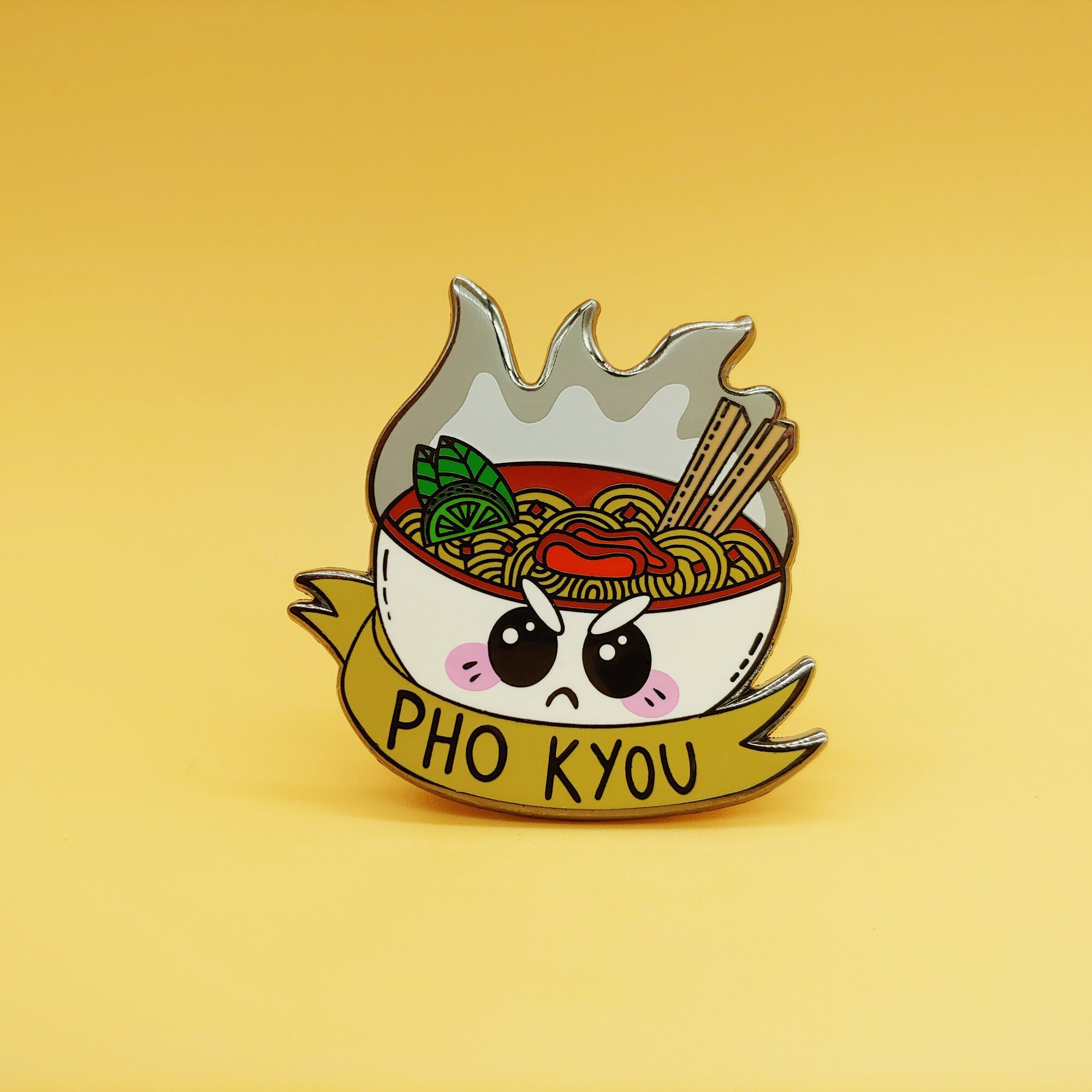 Pho Soup Enamel Pin Black Nickel A-grade Hard Enamel Pin - Etsy