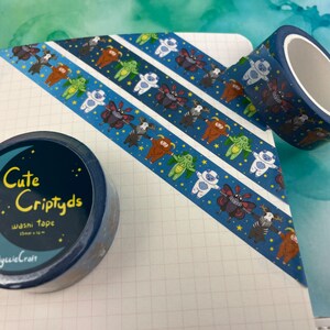 Cute Cryptids Creatures Little Monsters Washi Tape for Journal and ...