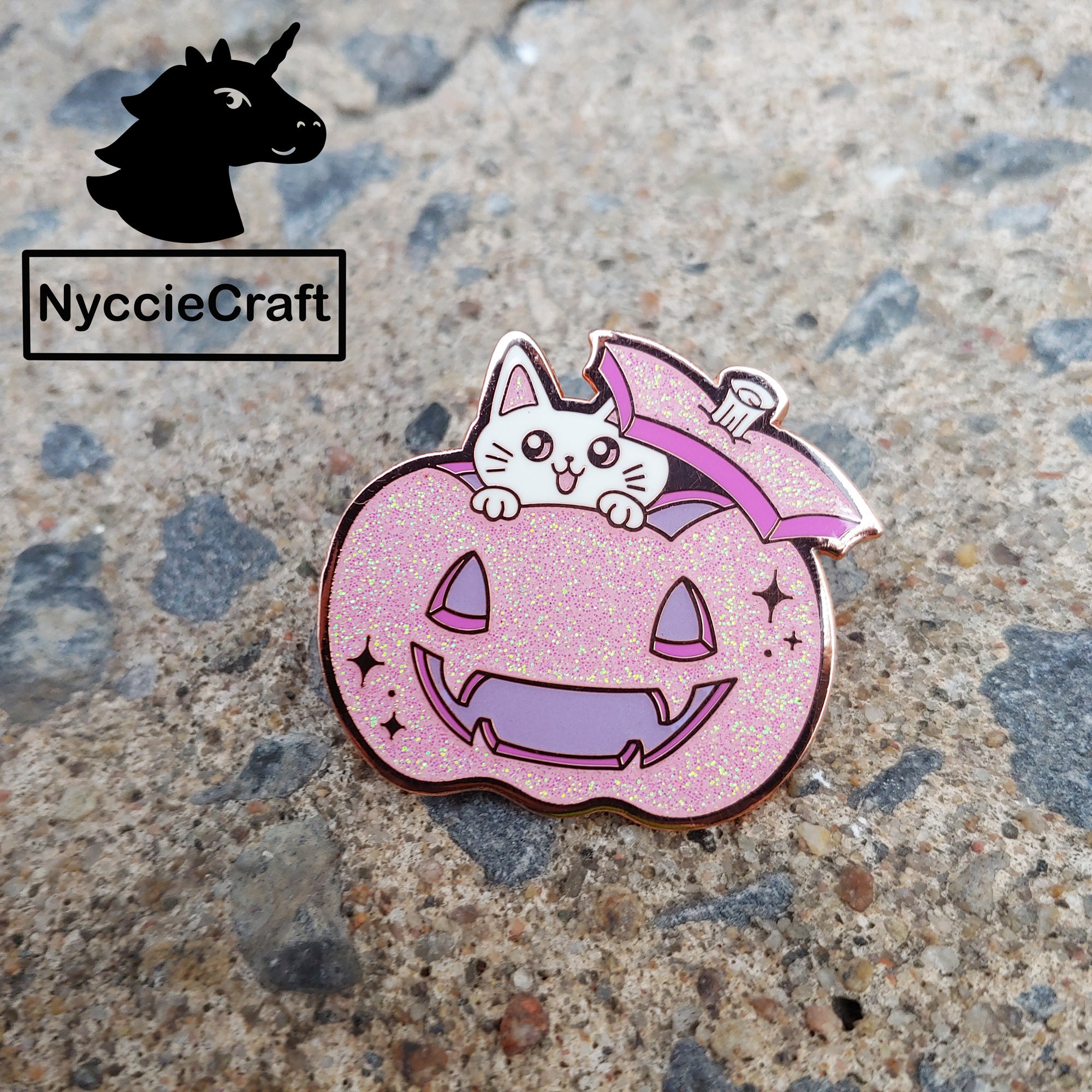 The Pawpkin Enamel Pin Set Pink Kawaii Variant / Rose Gold Plating ...
