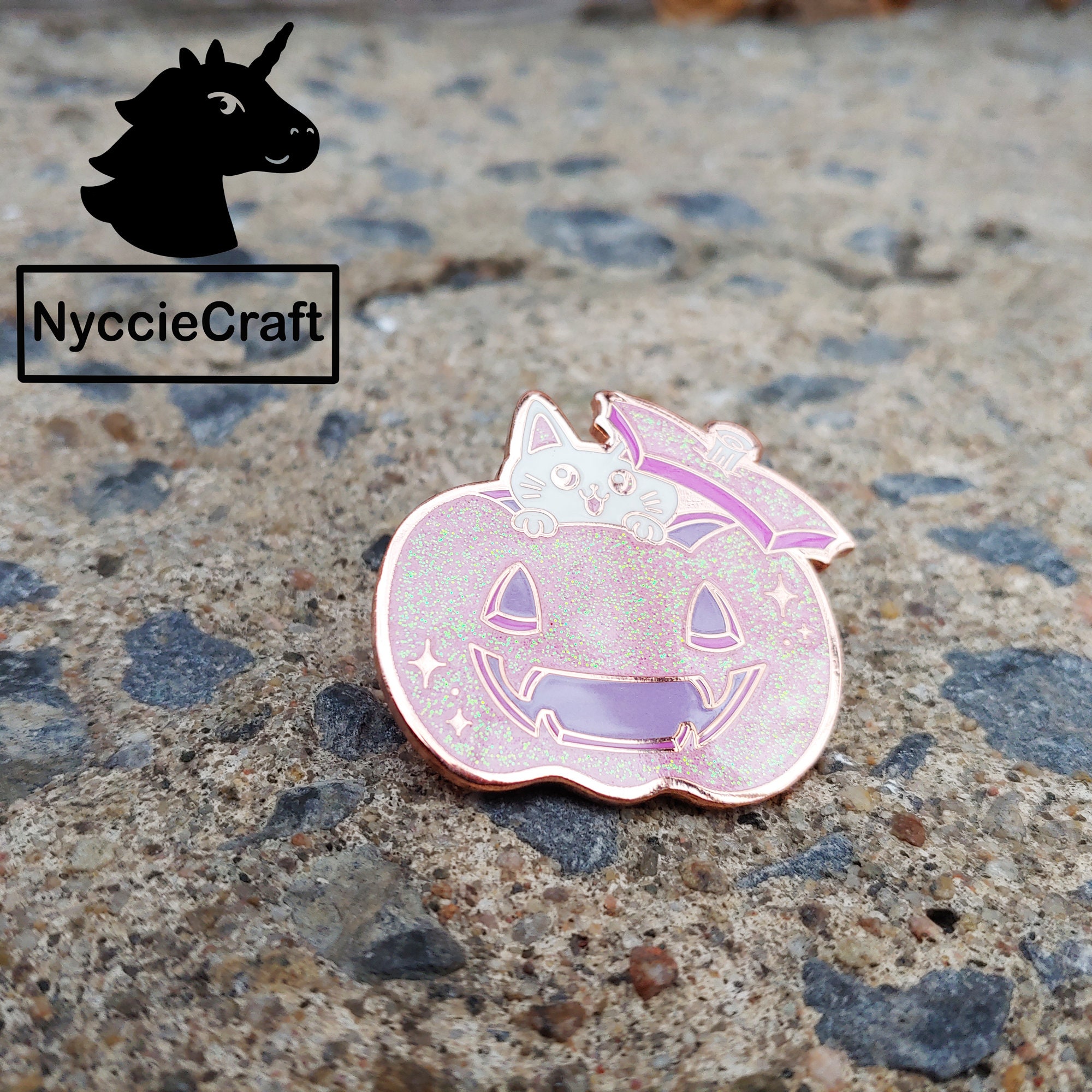 The Pawpkin Enamel Pin Set Pink Kawaii Variant / Rose Gold Plating ...
