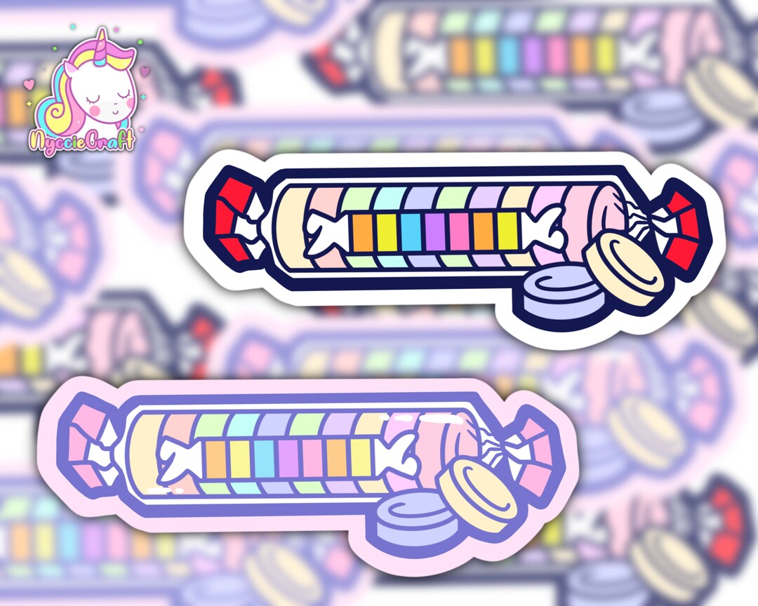 Sweet Nostalgia Smarties Rocket Cute 90s Candy Holographic Vinyl ...