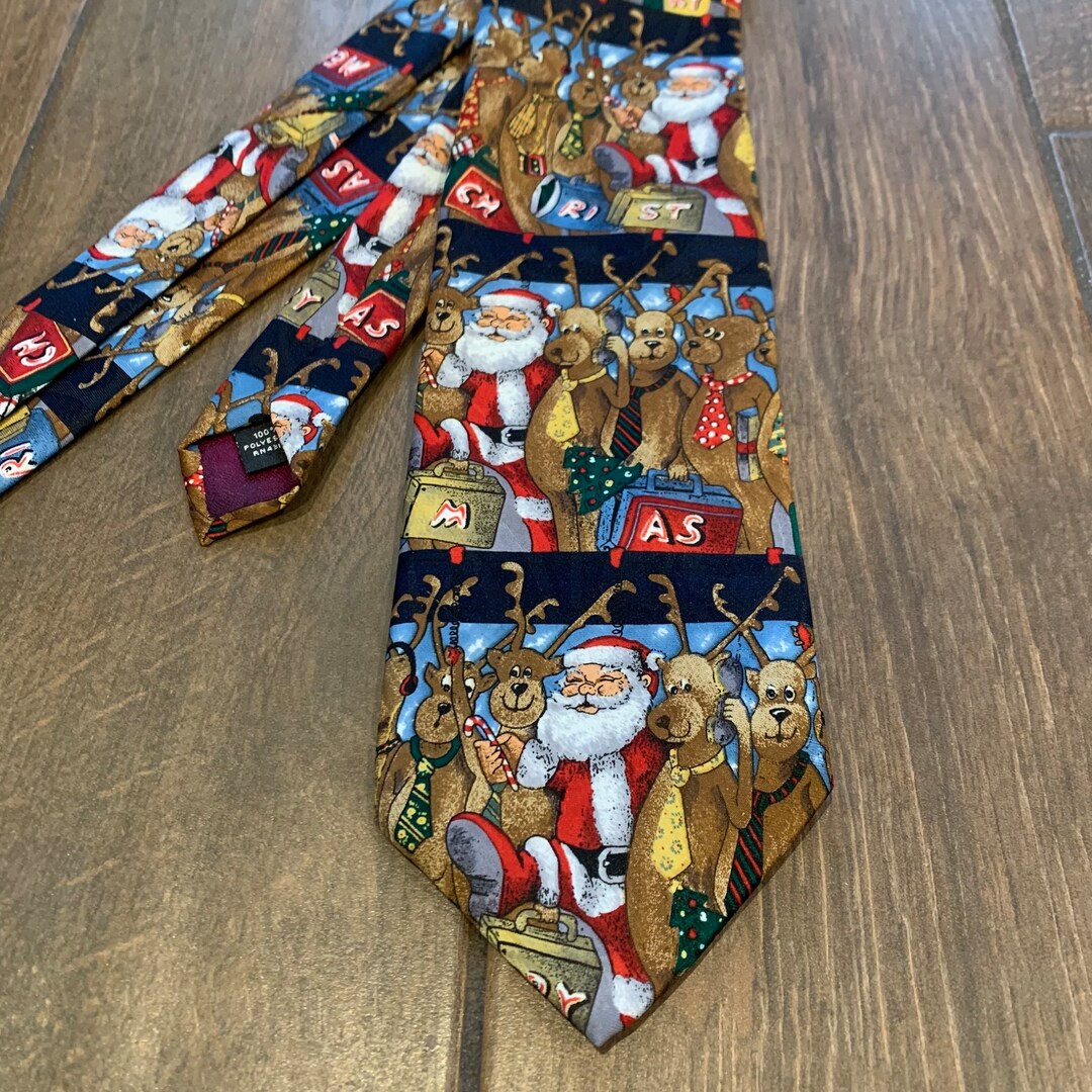 Vintage David Taylor Santa Claus Christmas Holiday Necktie - Etsy