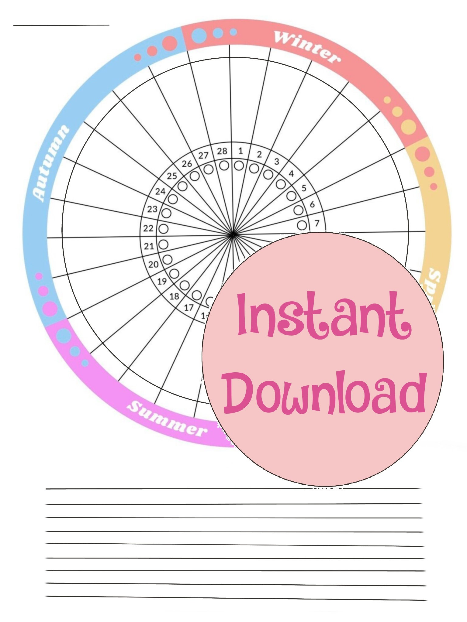 Period Tracker With Inner Seasons and Moon Phases - Etsy