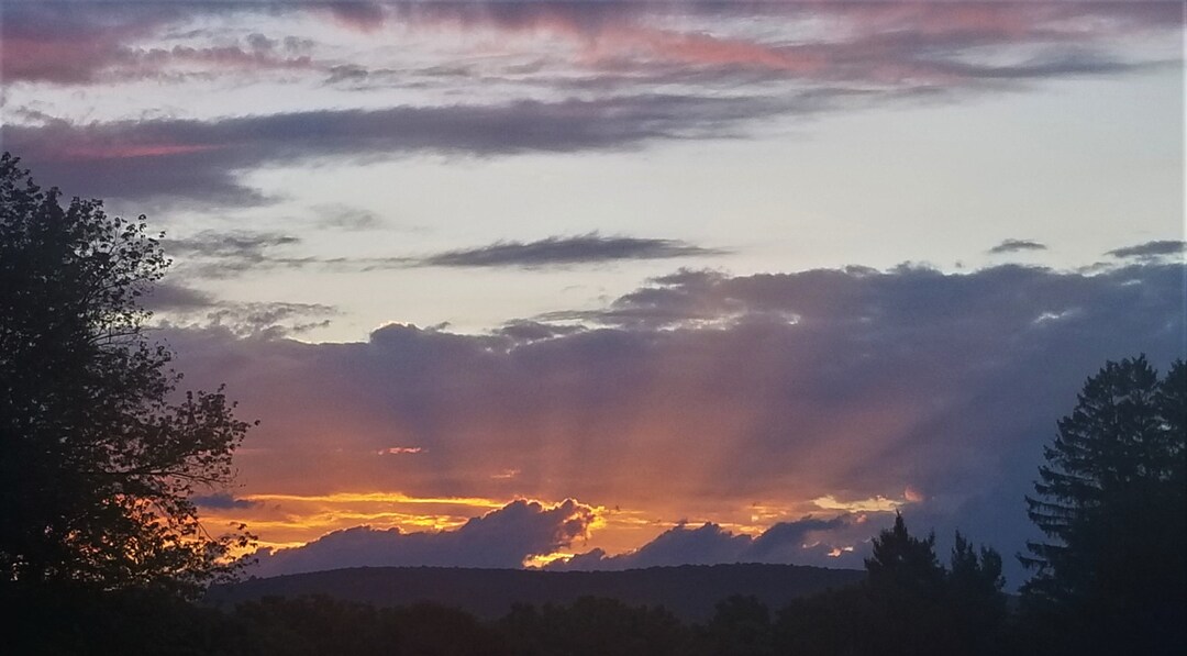 Digital Photo of a Red Sunset - Etsy