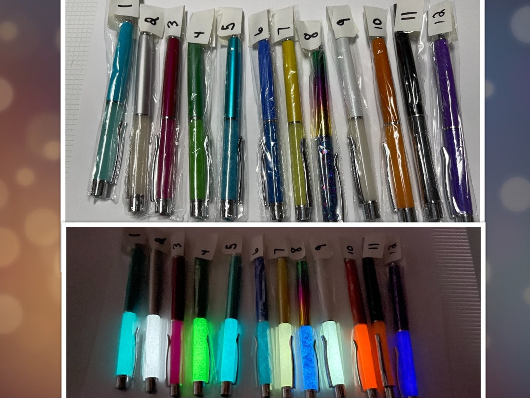 Handmade Flow Pens W/either Glitter, Mica or Glow Powder in Them - Etsy