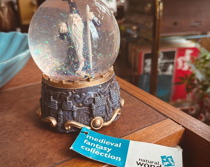 1997 Vandor Musical Snow Globe - Wizard - Amazing - Etsy
