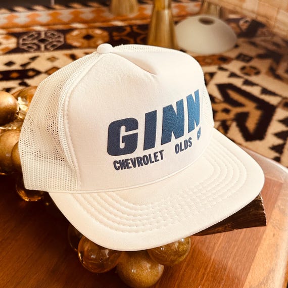 1980s Vintage GINN Chevrolet Olds Geo Snapback Hat - … - Gem