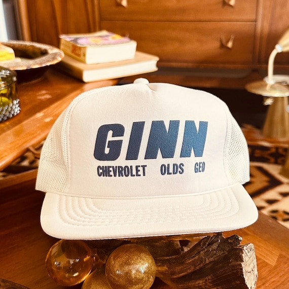 1980s Vintage GINN Chevrolet Olds Geo Snapback Hat - … - Gem
