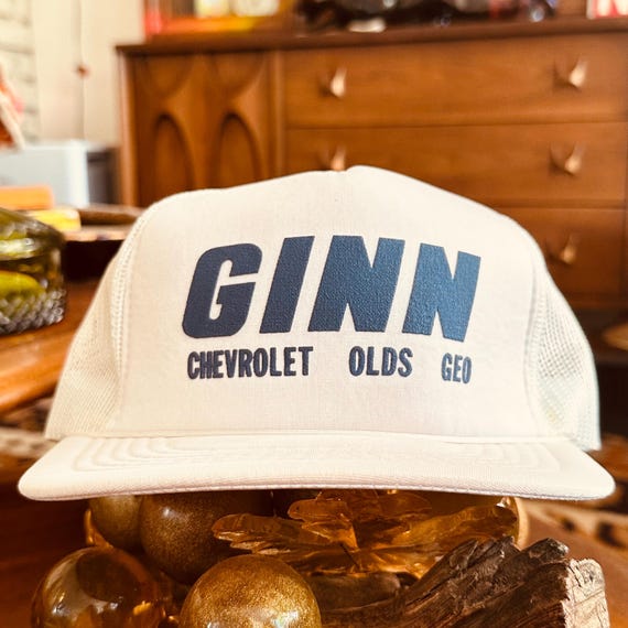 1980s Vintage GINN Chevrolet Olds Geo Snapback Hat - … - Gem