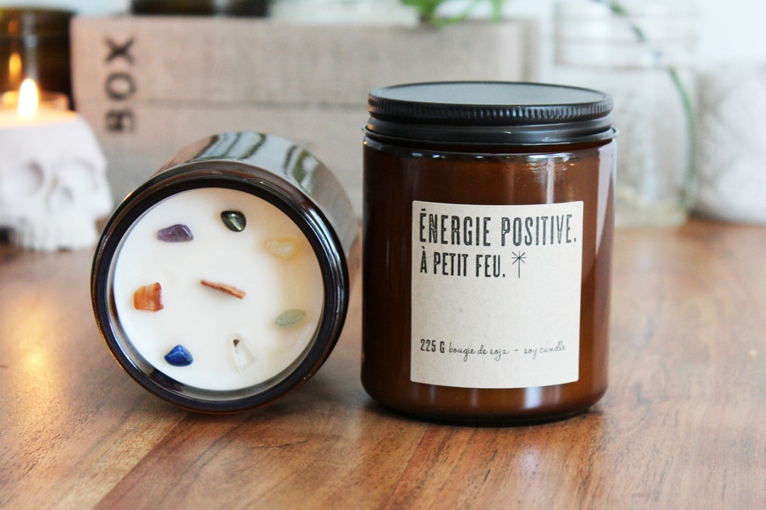 Énergie Positive, Positive Energy Intention Crystal Candle, Pure Soy ...
